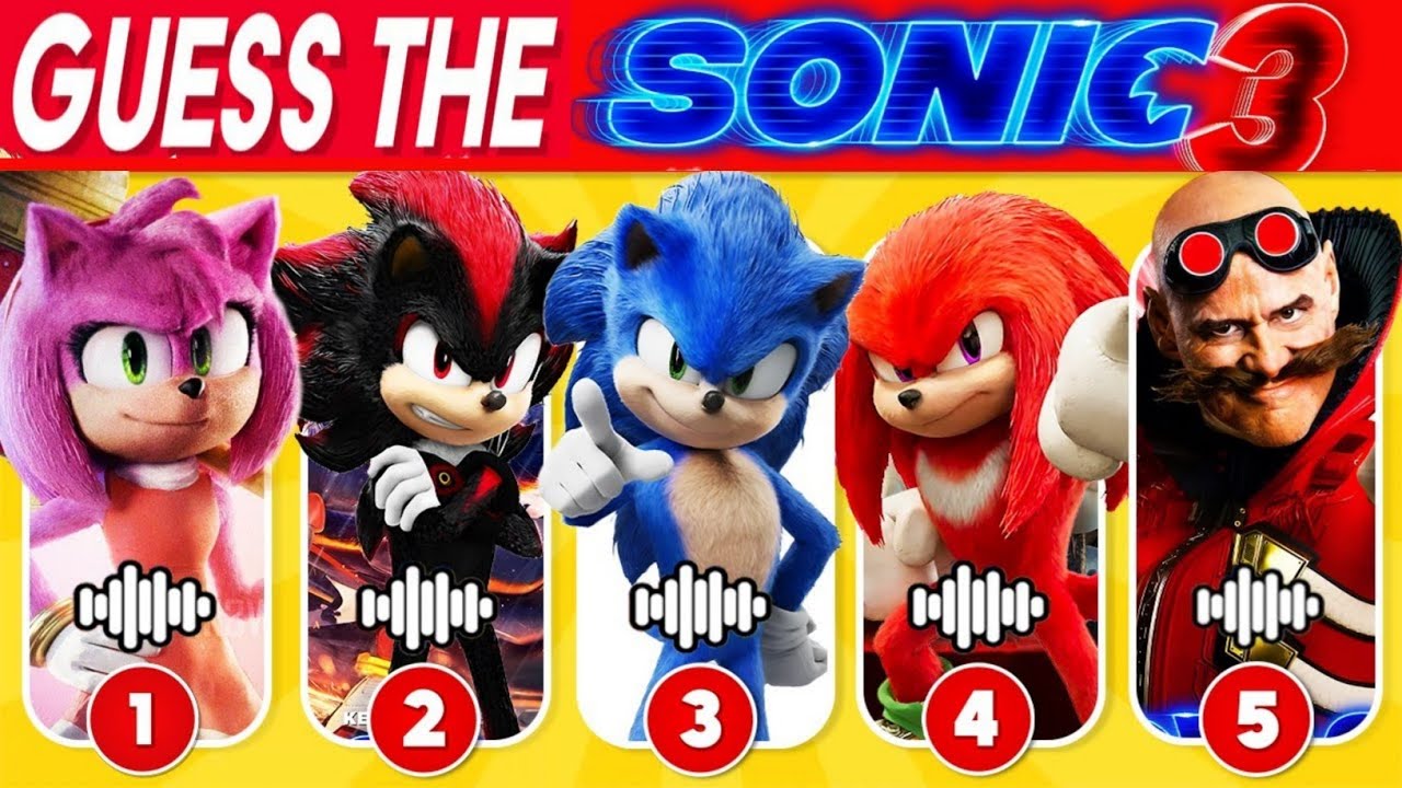 Guess the Sonic the Hedgehog 3 Characters by Voice 🎬🦔💙 | Sonic 3 ...
