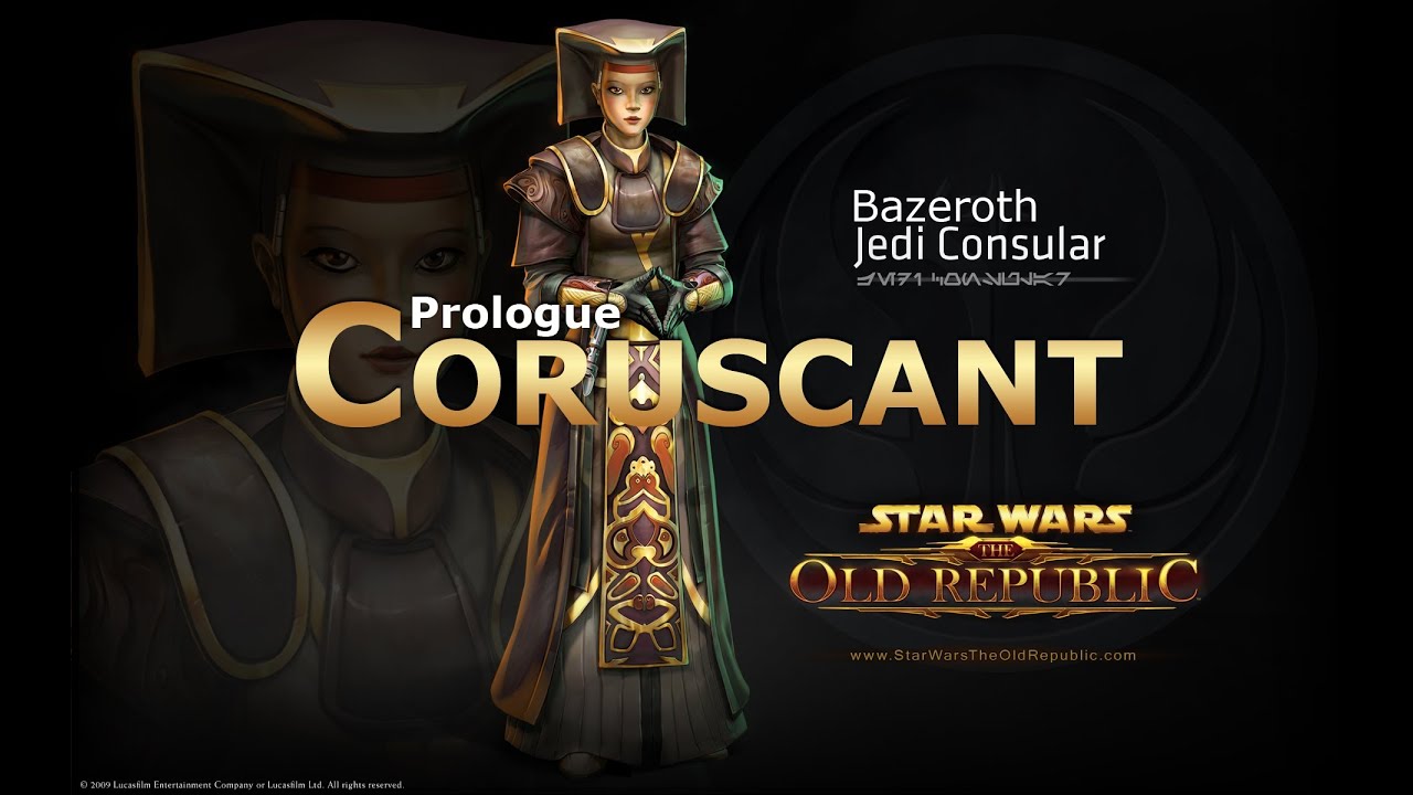 SWTOR: Jedi Consular Story Part 2 - Prologue: Coruscant - YouTube