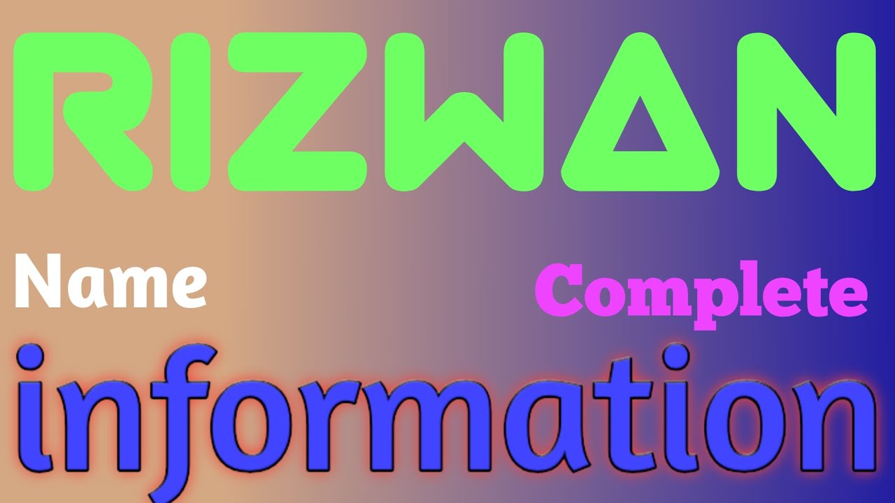 Rizwan Name Wallpaper