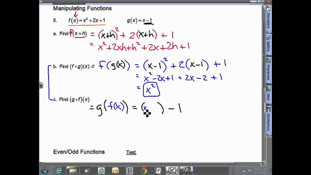 P 2 Composite And Even Odd Functions Youtube