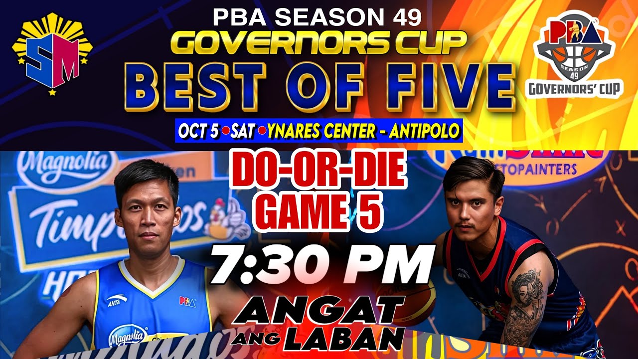 🔴LIVE GAME 5! MAGNOLIA vs RAIN SHINE PBA PLAYOFFS │ 2024 GOVERNOR'S CUP ...