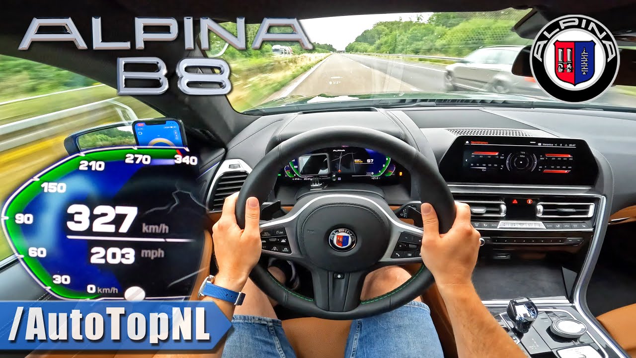 2022 ALPINA B8 *327KM/H* TOP SPEED POV on AUTOBAHN by AutoTopNL - YouTube