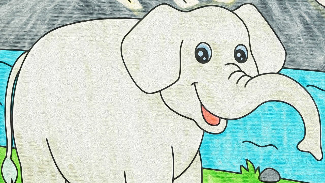 How to color an Elephant / Let's color together / - YouTube