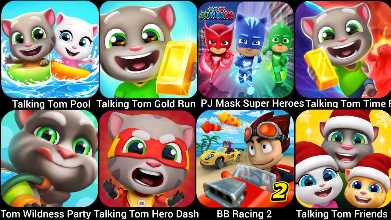Talking Tom Pool,Talking Tom Gold Run,BB Racing 2,Talking Tom Gold Run ...