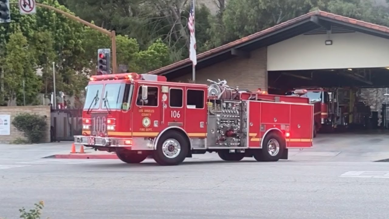 LACoFD Engine 106 Responding - YouTube