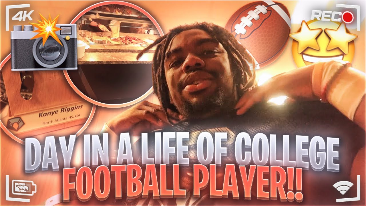 DAY IN THE LIFE : COLLEGE FOOTBALL/STUDENT ATHLETE 🏈📚 - YouTube