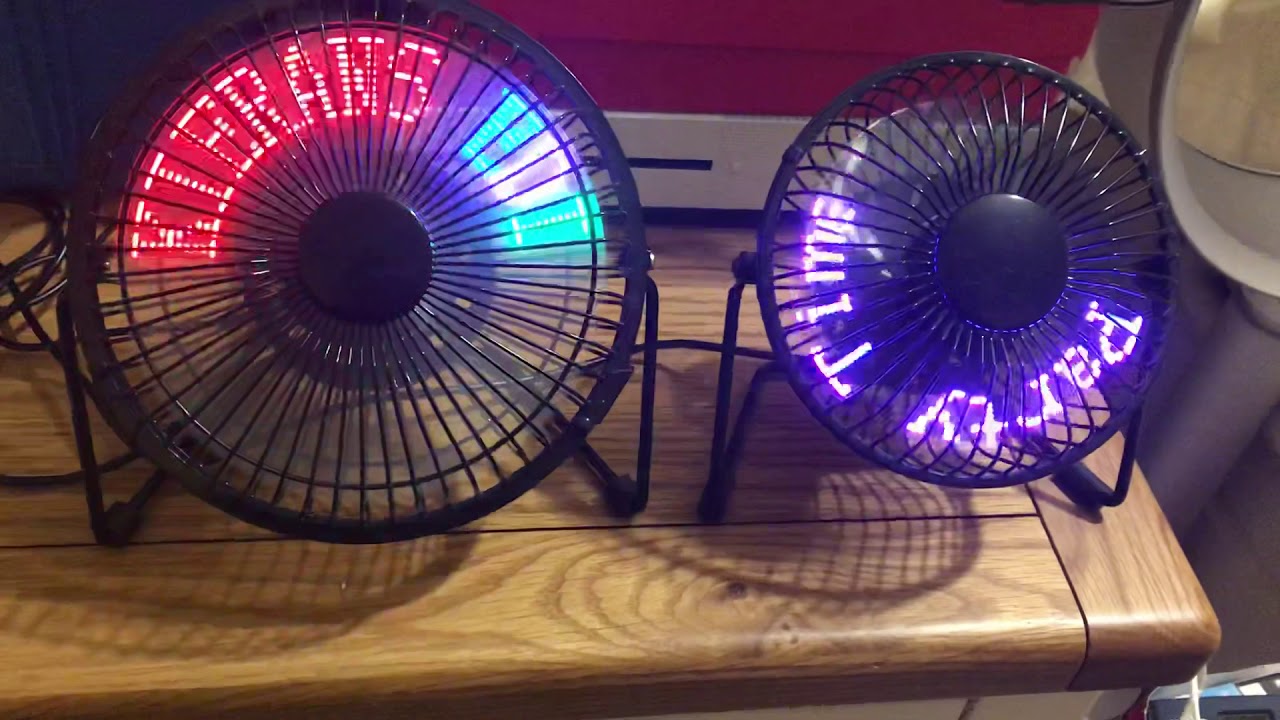 Running all my LED Message fans - YouTube