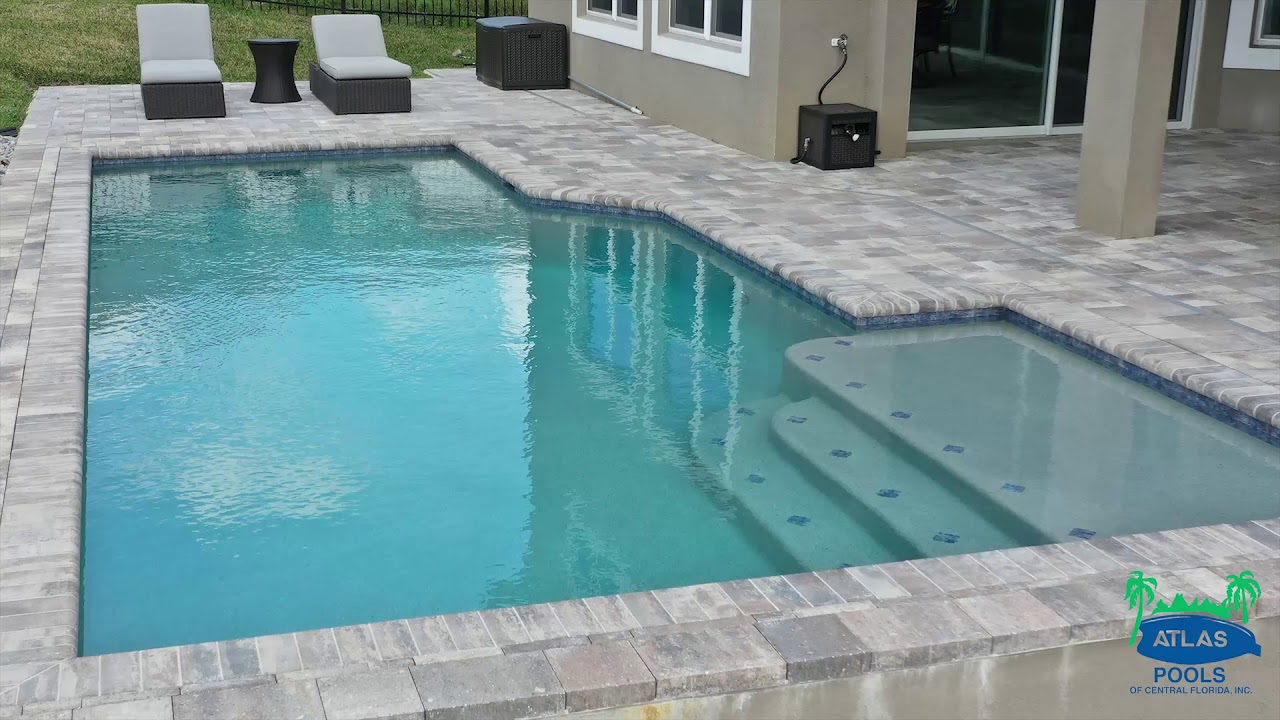 Custom Backyard Pool Build by Atlas Pools of Central Florida - YouTube