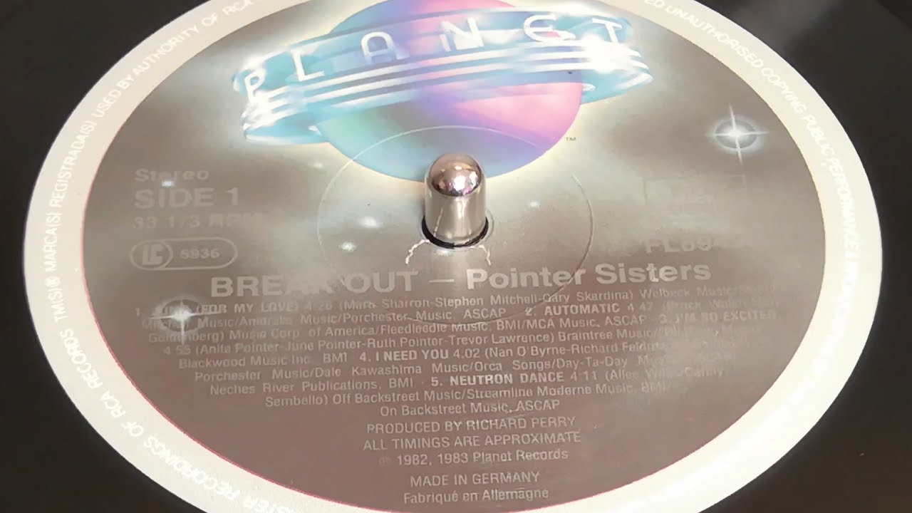Pointer Sisters - Automatic (1984 Vinyl LP) - YouTube