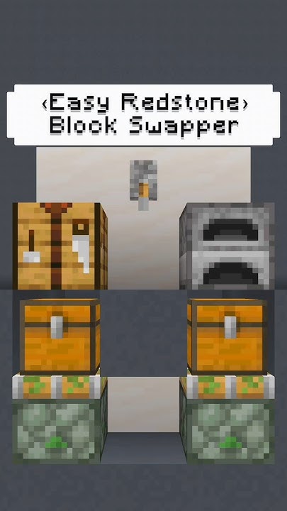 Minecraft Easy Redstone Ep1. Block Swapper Tutorial! - YouTube