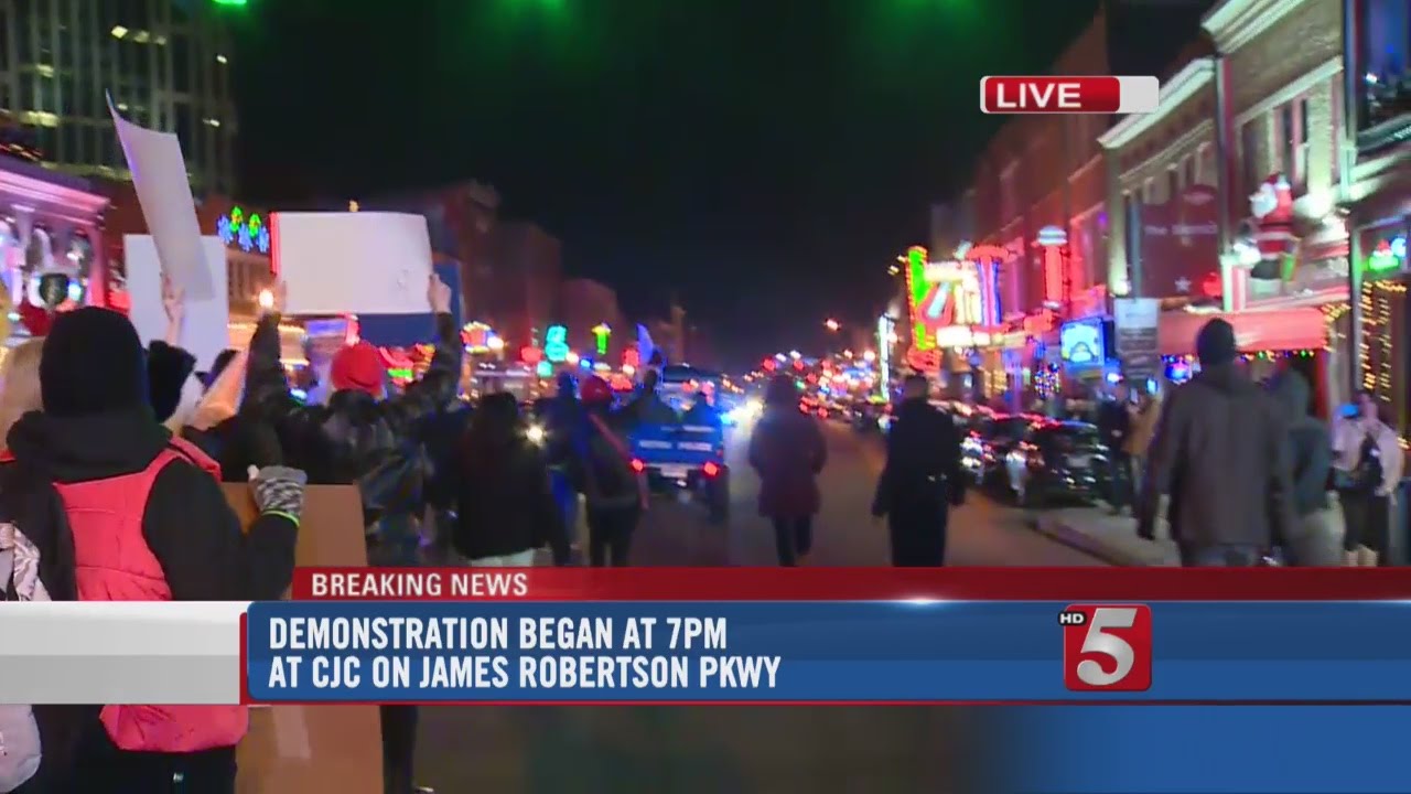 Hundreds Of Protesters March Through Downtown Nashville Youtube