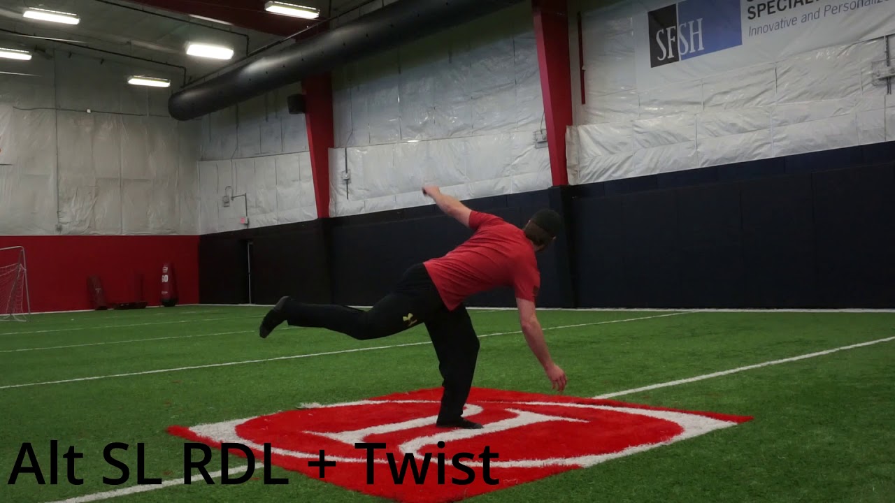 Alternating Single Leg RDL + Twist - YouTube
