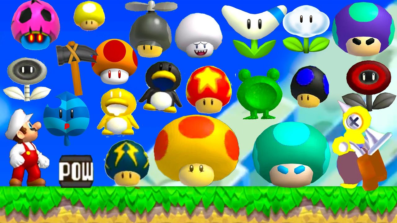 All NEW Mario Power-Ups in New Super Mario Bros. Wii - YouTube