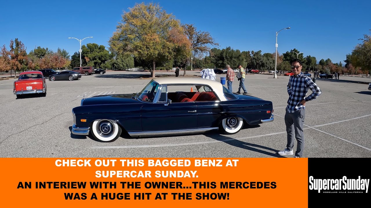 CHECK OUT THIS BAGGED BENZ AT SUPERCAR SUNDAY! - YouTube
