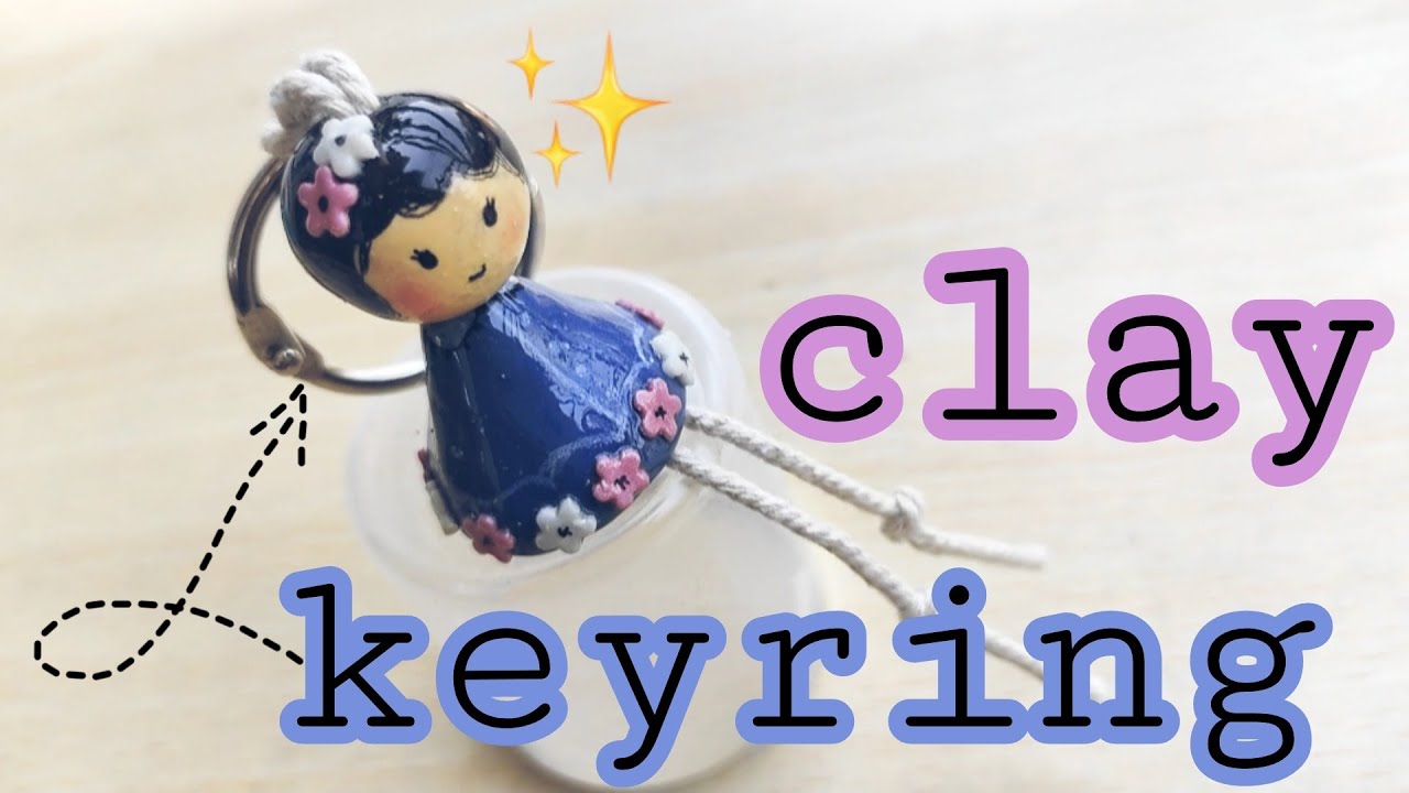 diy keyring | air dry clay ideas | #diy - YouTube