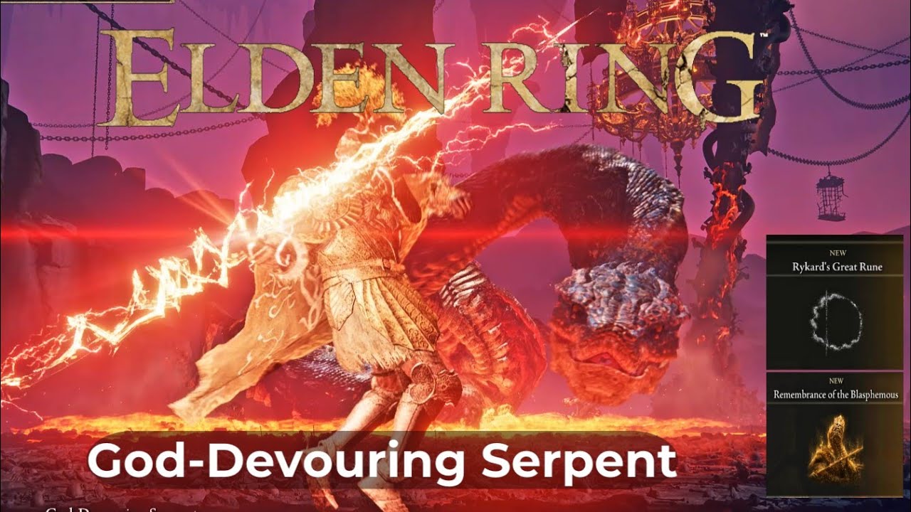 Elden Ring: God-Devouring Serpent boss, fight all weapon and reward ...