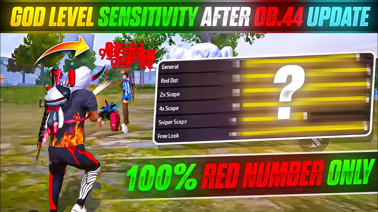 GOD LEVEL 200 SENSITIVITY SETTINGS FREE FIRE AFTER OB.44 UPDATE || HOW ...
