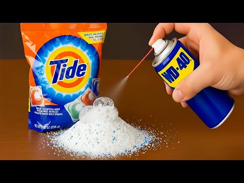 Milyarlarca insan bu sırrı bilmiyor! WD40'ı toz çamaşır deterjanıyla karıştırın ve para kazanın😱