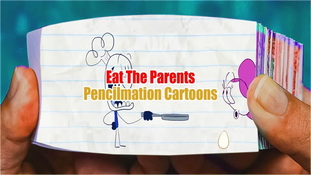 【Flip Book】 ”Eat The Parents！” - Pencilmation Cartoons！-Part 1 - YouTube