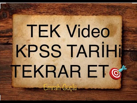 ✅2020 Kpss Tarih Genel TEKRAR 🎯350 SORU’da BÜTÜN TARİHİ TEKRAR ET Ve BİR Adım Öne Geç 👍