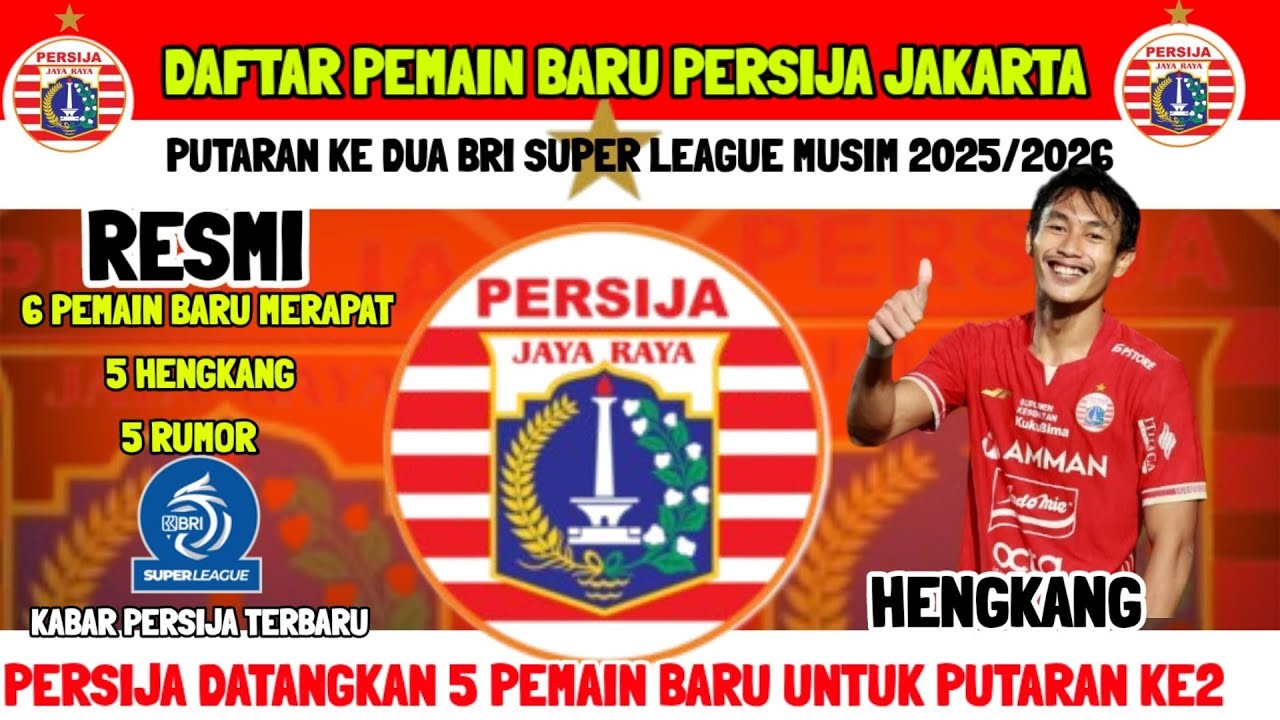 RESMI- SQUAD PERSIJA PUTARAN KE 2 BRI SUPER LEAGUE MUSIM 2025/2026 ...