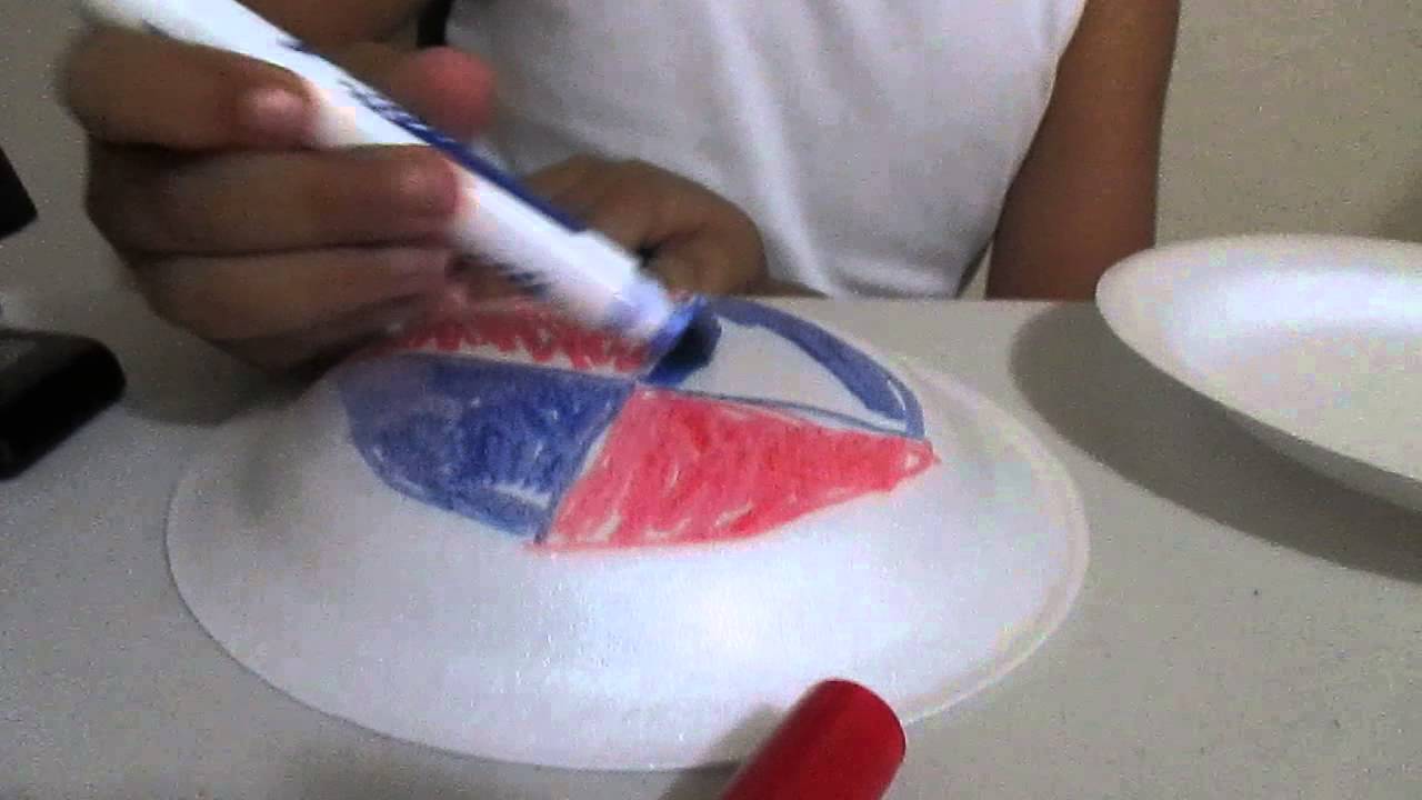 How to make a UFO with paper plates - YouTube