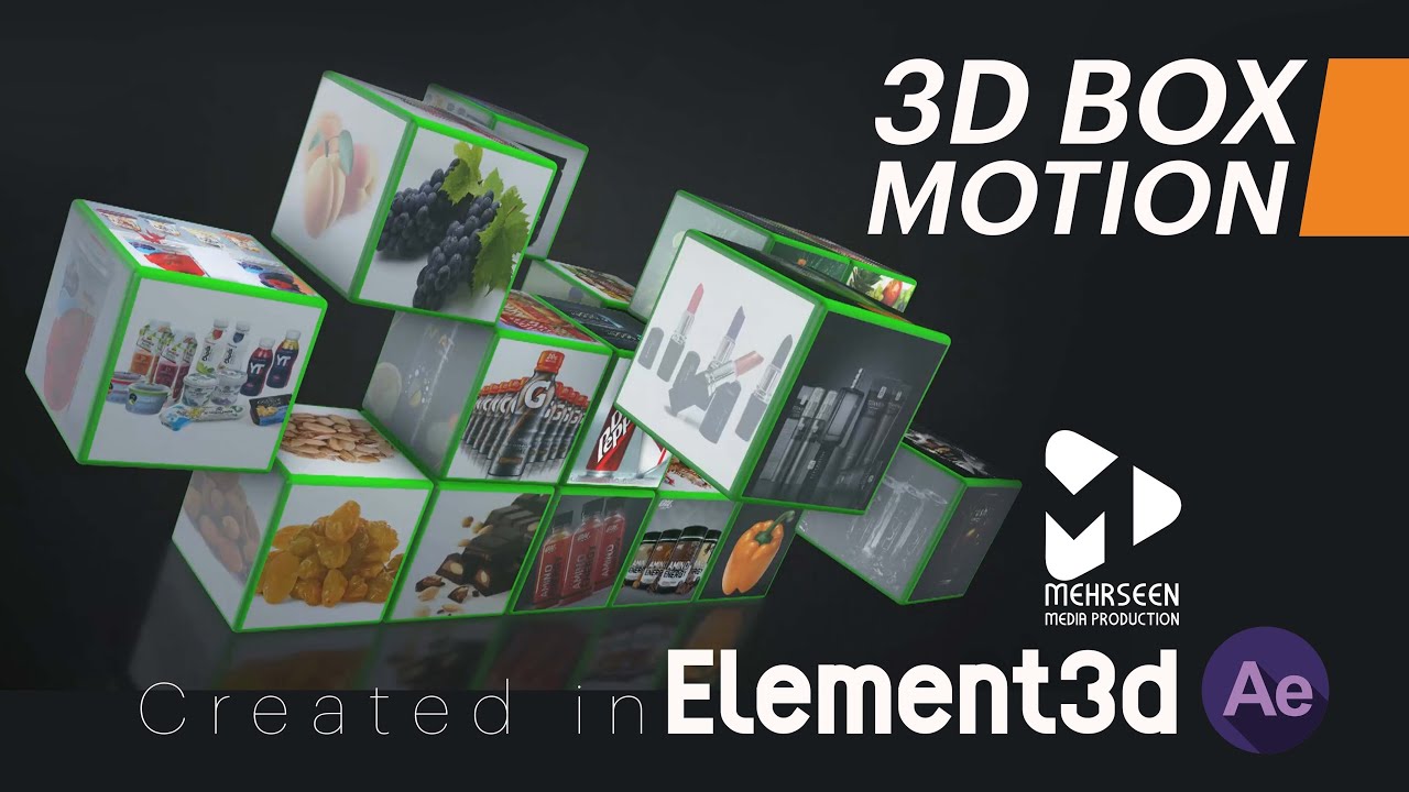 3D box Motion Created in Element 3D Plugin Check it out - YouTube