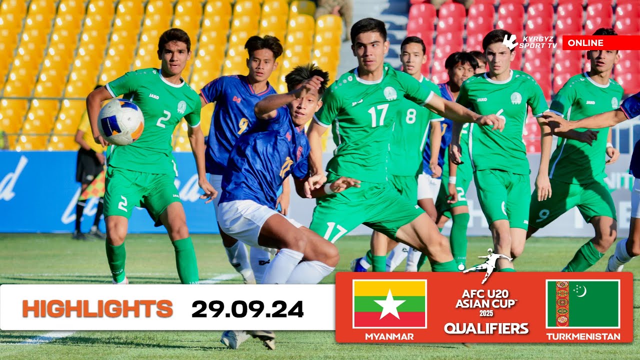 HIGHLIGHTS | Myanmar - Turkmenistan | AFC U-20 ASIAN CUP QUALIFIERS ...