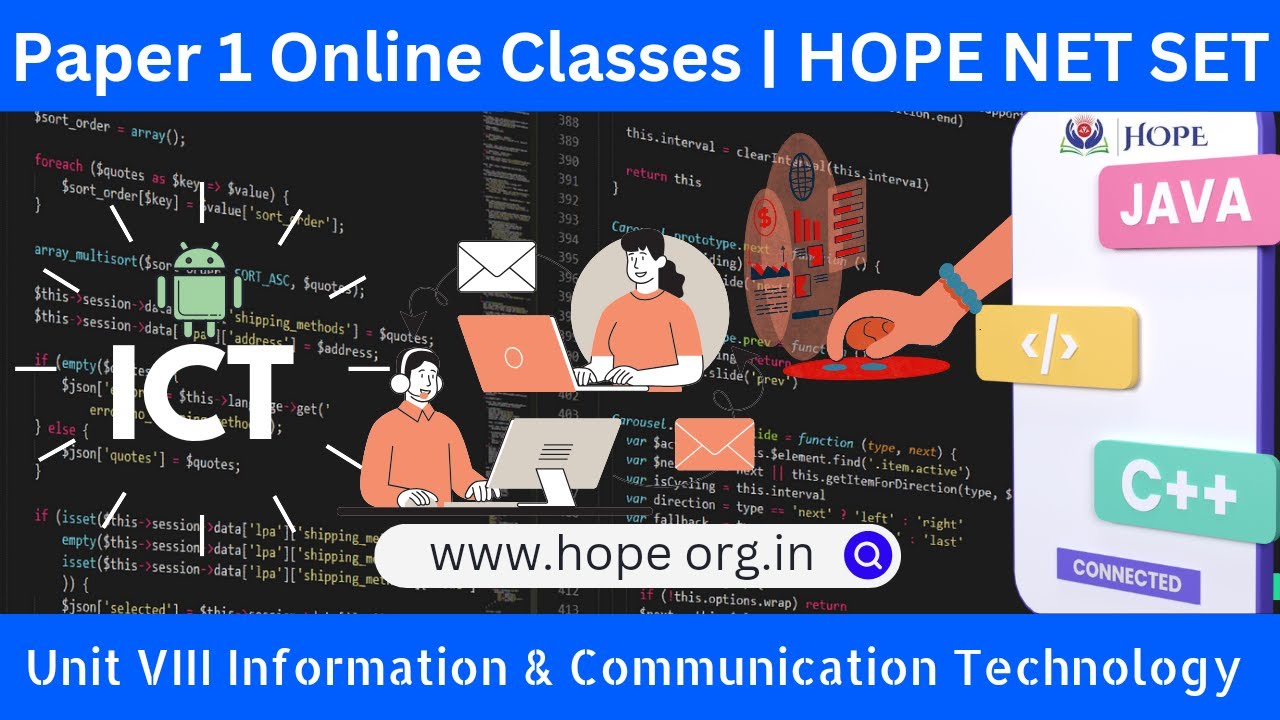 Unit VIII : ICT Class 1 | UGC NET Paper 1 | HOPE NET SET Online/Offline ...