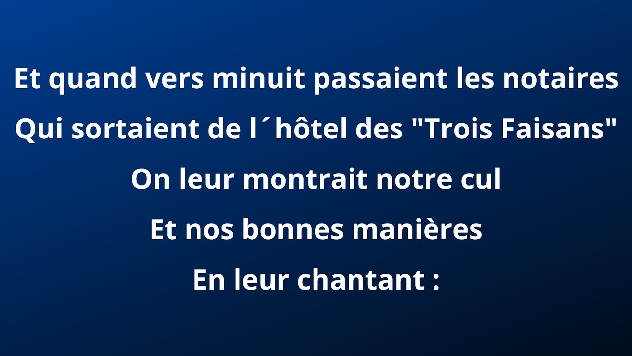 Les Bourgeois - Jacques Brel (paroles) - YouTube