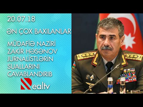 Müdafiə naziri Zakir Həsənov jurnalistlərin suallarını cavablandırıb
