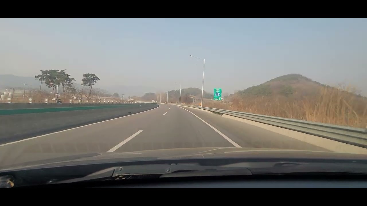 🚗 [4K Morning Highway Drive] Quiet Korean Freeway Under Warm Sunshine ☀ ...