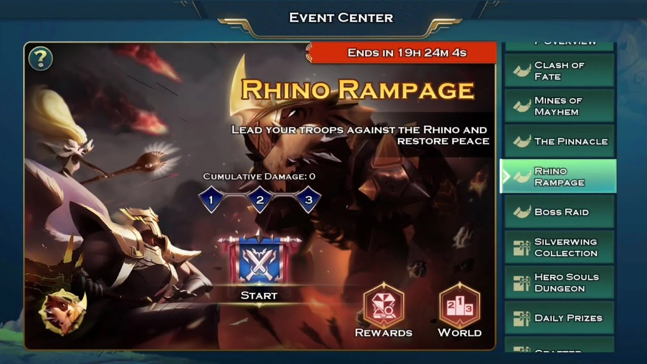 Rhino rampage more then 1600B damage (full description) art of conquest ...