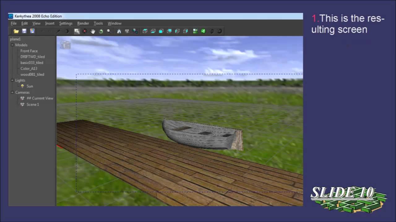 Sketchup Kerkythea Infinite plane - YouTube