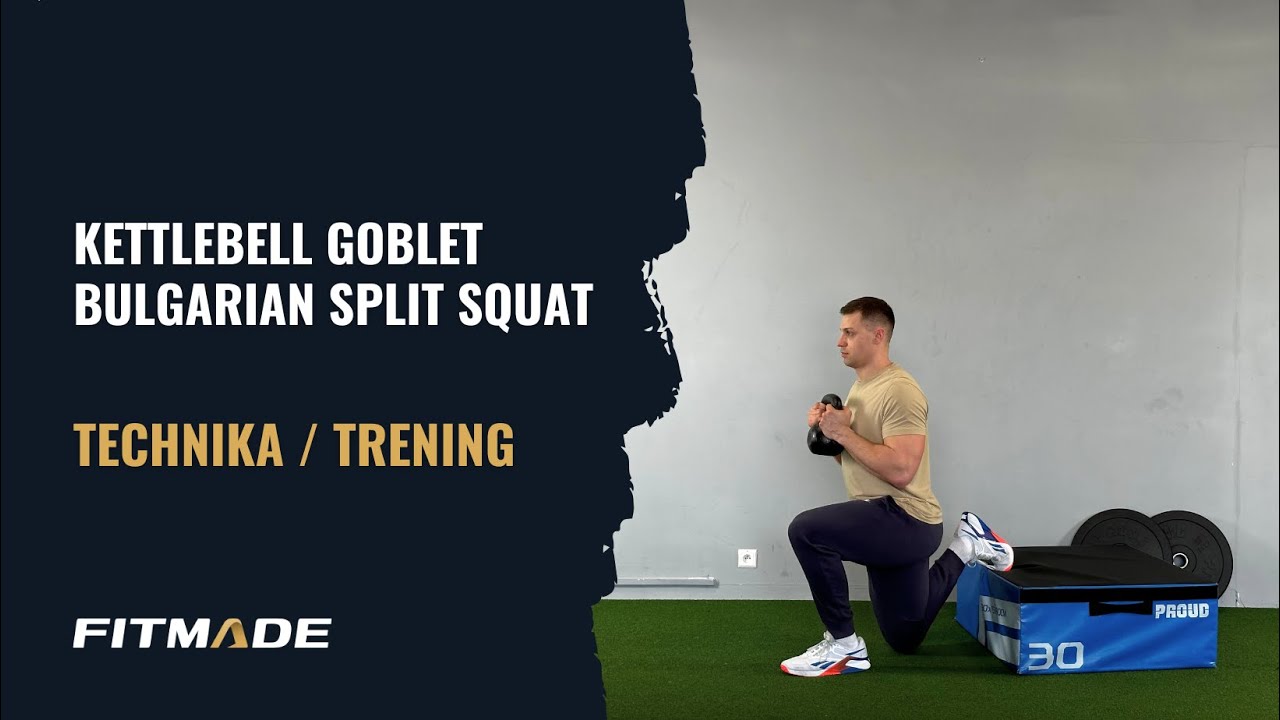 Kettlebell goblet bulgarian split squat - Ćwiczenie / Prawidłowa ...