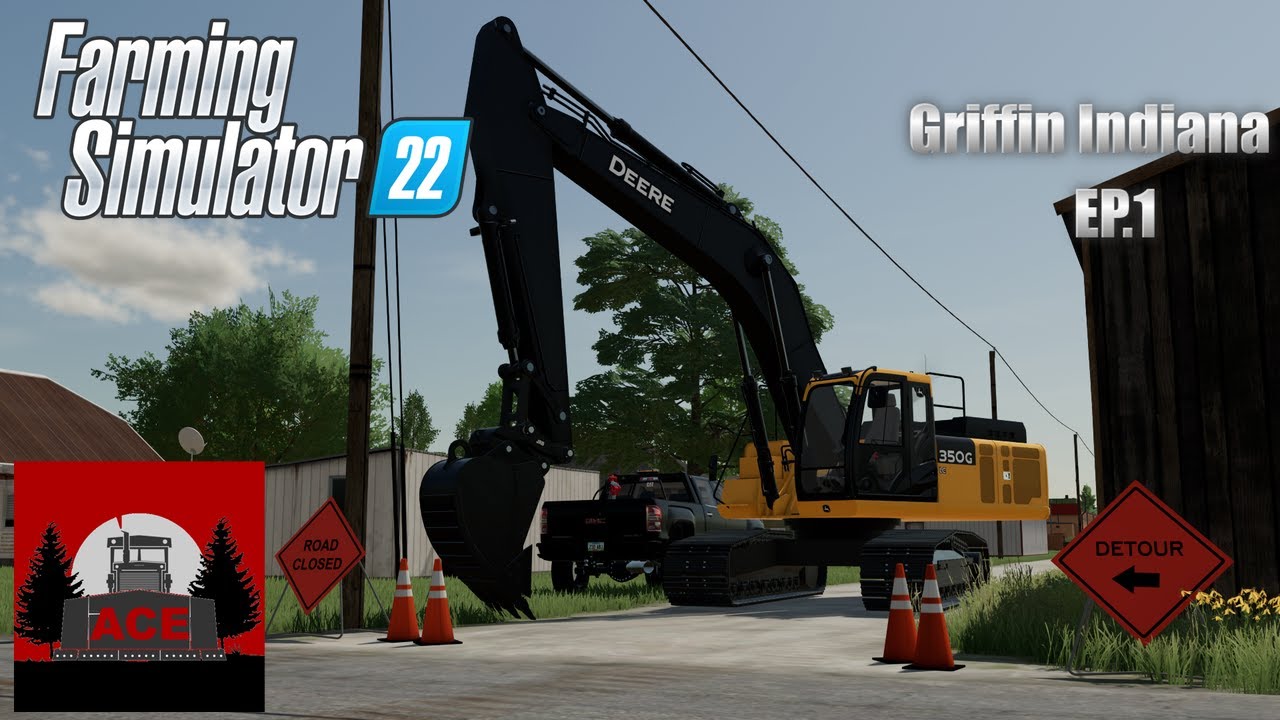 Farming Simulator 22 | Griffin Indiana | Sewer work | EP.1 - YouTube