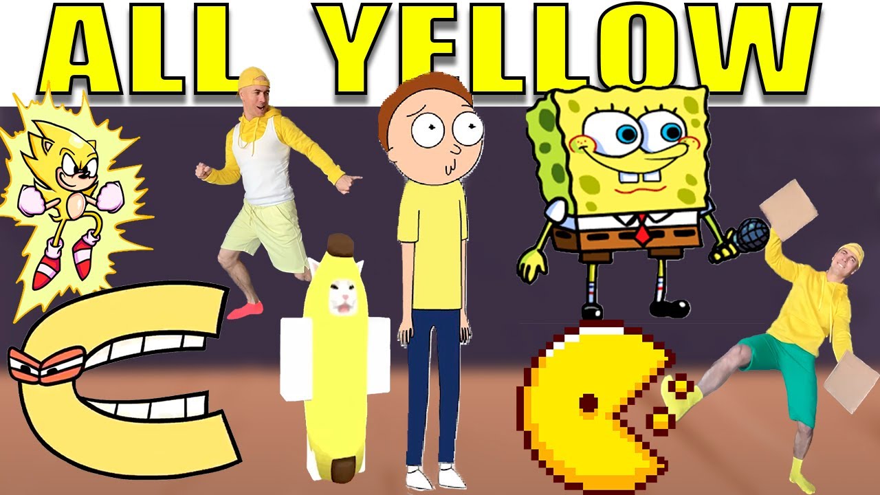 FNF Character Test VS Gameplay Vs All Yellow Characters In Real Life ...