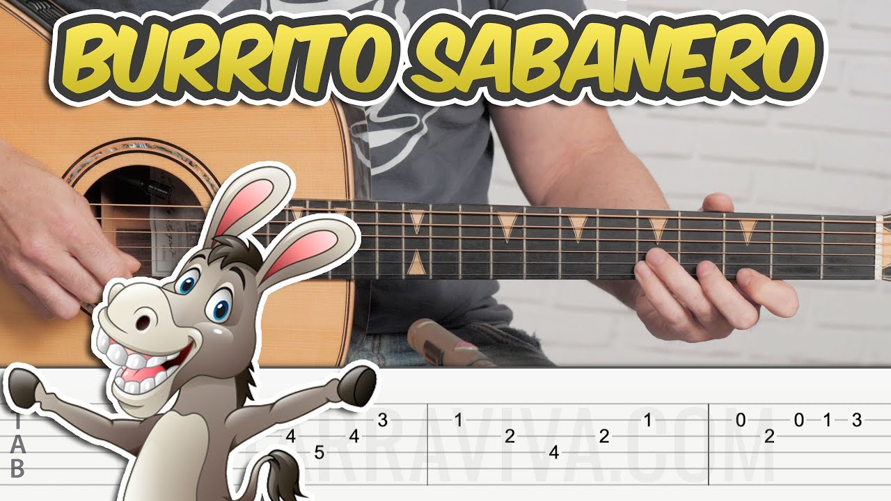 Burrito Sabanero Melodía Requinto TABS - Guitar tutorial | Guitarraviva ...