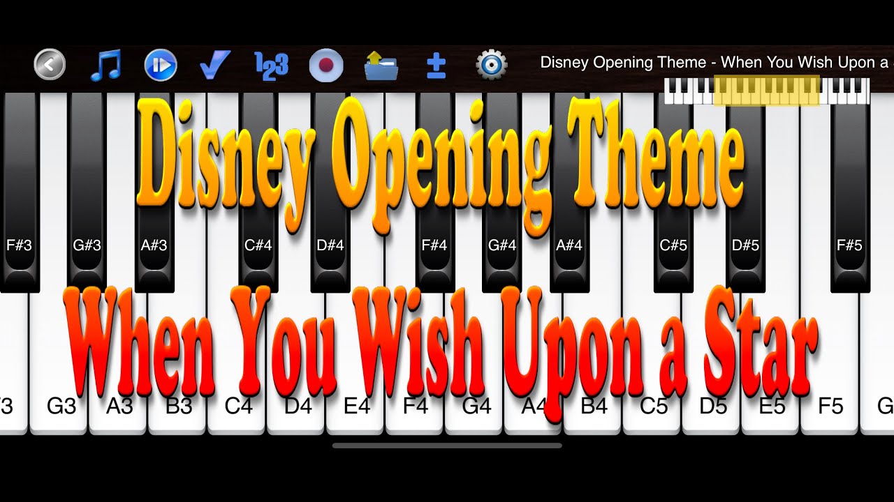 Disney Opening Theme - When you Wish Upon a Star - How to Play Piano ...