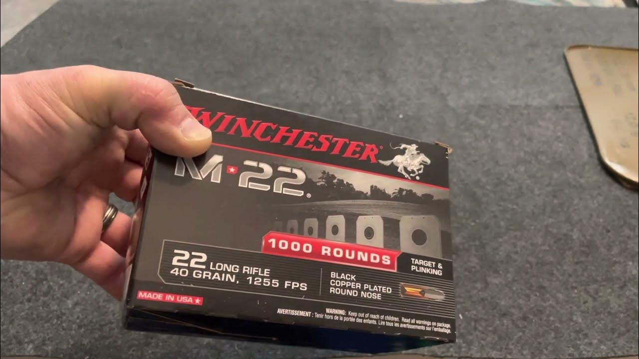 Winchester M22 40 grain copper plated round nose. 1000 rounds- is this stuff good or junk? - YouTube
