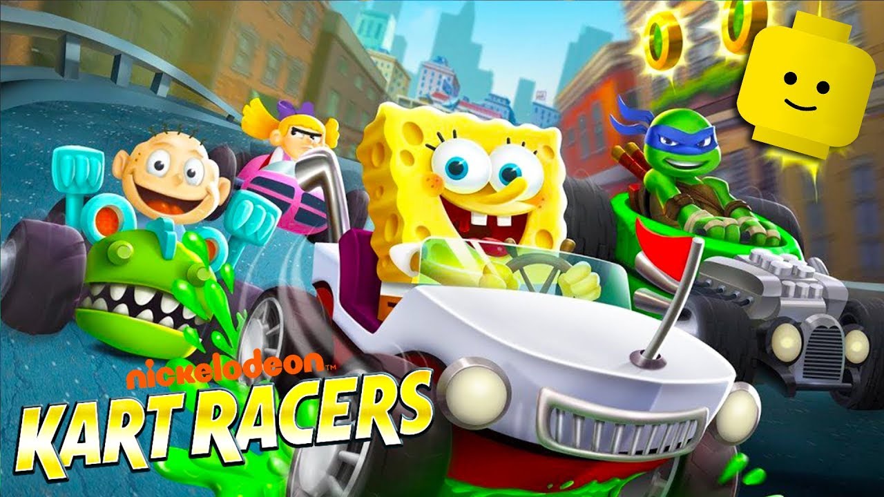 SpongeBob Racing Car Video Game - Nickelodeon Kart Racers #3 - YouTube