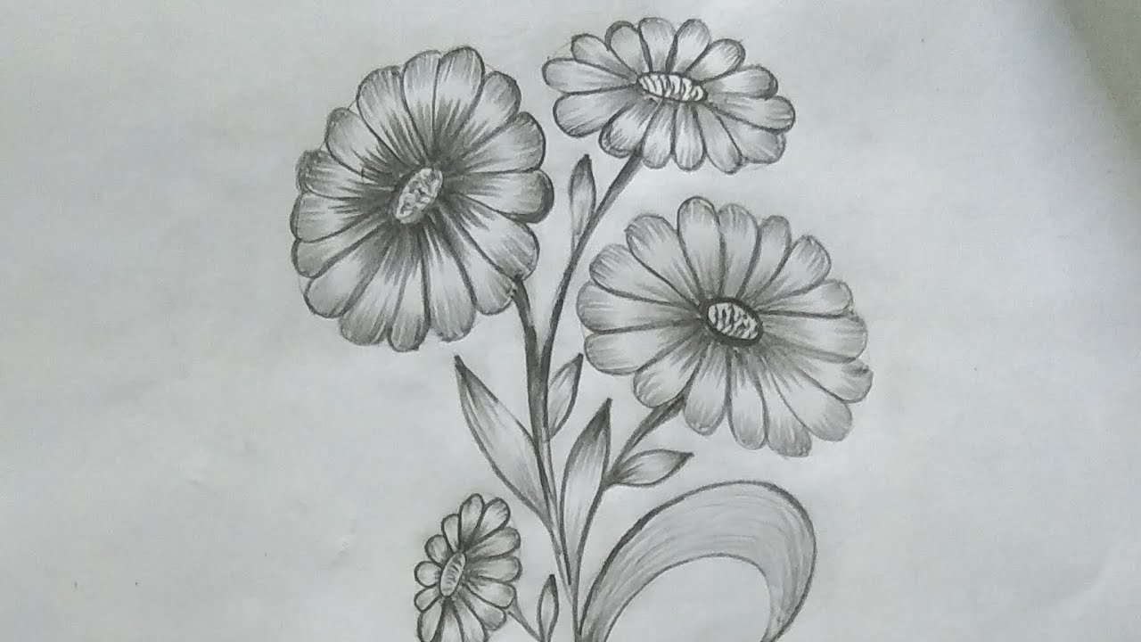 How To Draw Flower Easy Step By Step| Flower Drawing - YouTube