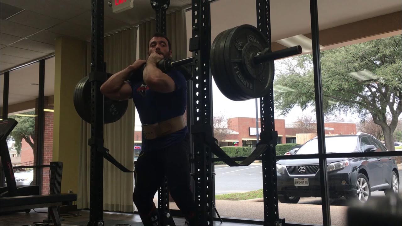 Safety bar front squats - YouTube