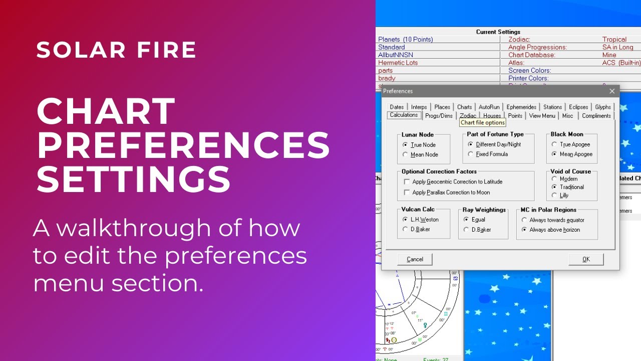 Solar Fire Preferences Settings - YouTube