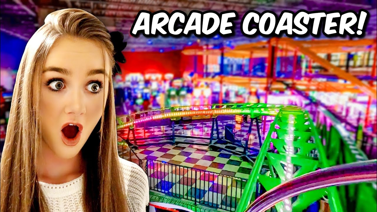 Riding An INSANE Arcade ROLLER COASTER! - YouTube