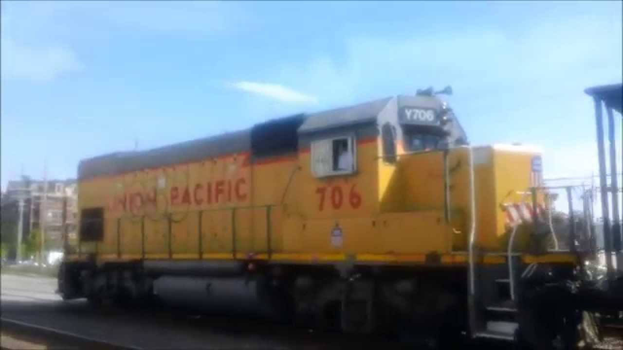 Union Pacific GP15-1 Y706 Idle/Move - YouTube