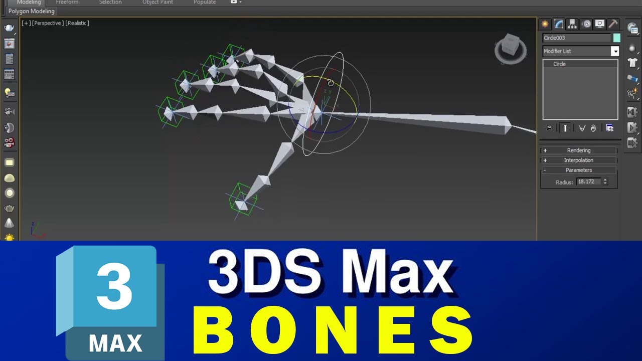 3DS Max Bones and Skin | Complete beginner guide | Urdu/हिन्दी - YouTube
