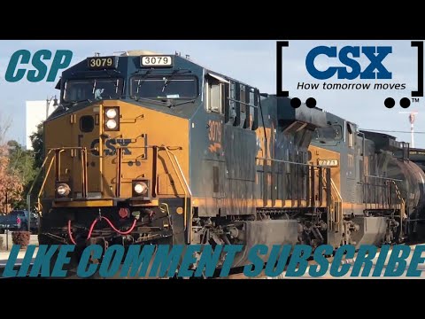 [CSXT]3079 [ES44AH]& 7771 [CM40-8]Leads A 167 Car Q471-27 SB Through Fay NC After Working MilN ...
