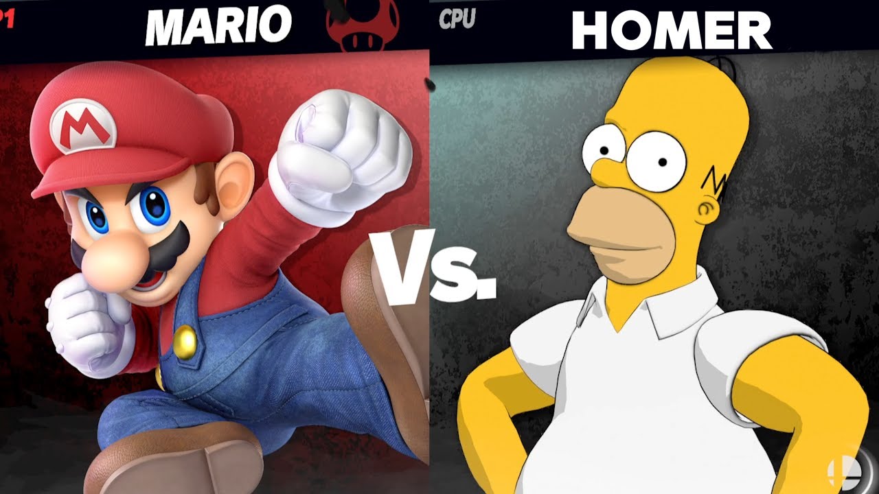 Homer Simpson vs. Mario in Super Smash Bros. Ultimate - YouTube