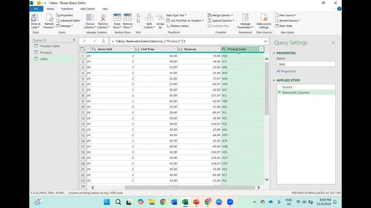 Normalizing Table - Power Query for Excel - YouTube